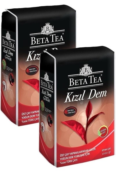 Beta Tea Kızıl Dem Siyah Türk Çayı 1 kg x 2 Adet Beta Tea Kızıl Dem Siyah Türk Çayı 1 kg x 2 Adet
