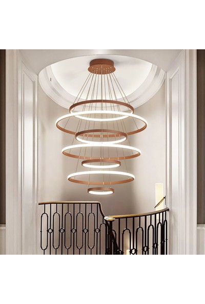 Wristlet 7'li Sarkkıt LED Avize 100-90-80-80-60- 40-20 Cm Çap