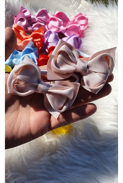 Sermin Şahinkaya Butikalben Kalp 2'li Çocuk Lastik Saç Tokası, Çocuk Toka, Saç Toka, Saç Tokası Çocuk Tokası 2'li Saç Tokası