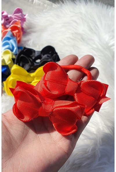 Sermin Şahinkaya Butikalben Kalp 2'li Çocuk Lastik Saç Tokası, Çocuk Toka, Saç Toka, Saç Tokası Çocuk Tokası 2'li Saç Tokası