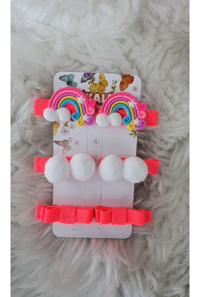 Sermin Şahinkaya Butikalben 6'lı Çocuk Saç Toka Seti, Çocuk Tokası, Çocuk Toka, Bebek Tokası, Fiyonk Toka, Ponpon Toka Saç Toka