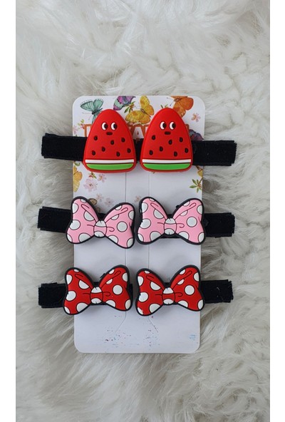 Sermin Şahinkaya Butikalben 6'lı Çocuk Saç Toka Seti, Çocuk Tokası, Çocuk Toka, Bebek Tokası, Fiyonk Toka, Ponpon Toka Saç Toka