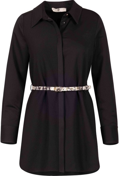 Seçil Kadın Önden Düğmeli Gömlek 2911048 Siyah