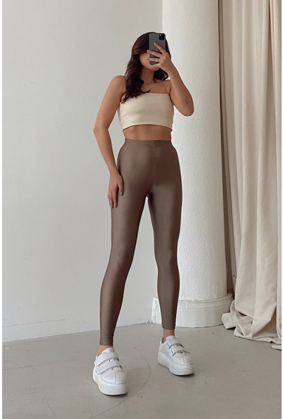 MyLove Yüksek Bel Disco Tayt Gül Kurusu MyLove Yüksek Bel Disco Tayt Gül Kurusu