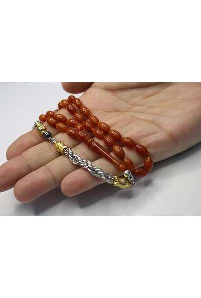 İskeçe Tesbih Bürokrat Boy Usta İşi Sıkma Kehribar Tesbih