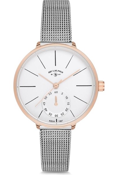 Aqua di Polo Kadın Gümüş Hasır Kordonlu Analog Kol Saati A3060 Aqua di Polo Kadın Gümüş Hasır Kordonlu Analog Kol Saati A3060