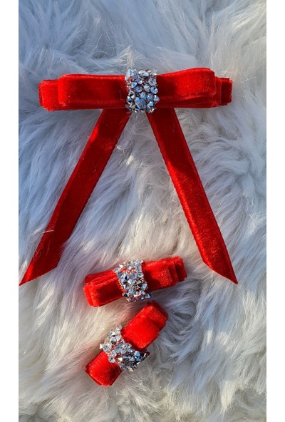 Sermin Şahinkaya Butikalben 3'lü Taşlı Anne Kız Saç Tokası, Anne Bebek Saç Tokası, Çocuk Saç Tokası Saç Toka