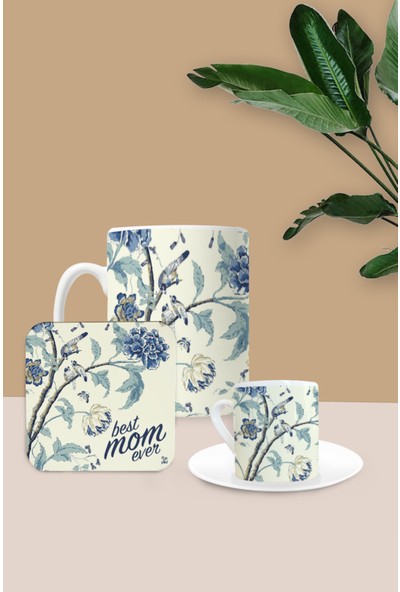 Anneler Günü Tatlı Kuşlar Kahve Fincanı Takımı