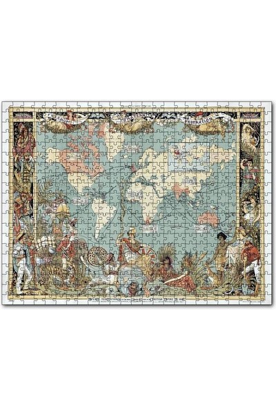Cakapuzzle Dünya Haritası ve Bazı Halklar 1886 Yılı 255 Parça Puzzle Yapboz Mdf (Ahşap) Cakapuzzle Dünya Haritası ve Bazı Halklar 1886 Yılı 255 Parça Puzzle Yapboz Mdf (Ahşap)