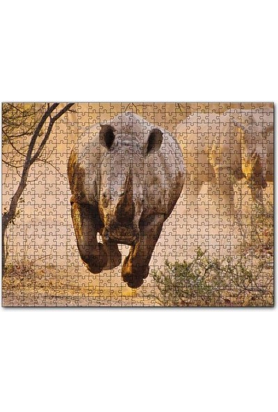 Cakapuzzle Hücum Halindeki Gergedan ve Arkada Ailesi 120 Parça Puzzle Yapboz Mdf (Ahşap) Cakapuzzle Hücum Halindeki Gergedan ve Arkada Ailesi 120 Parça Puzzle Yapboz Mdf (Ahşap)