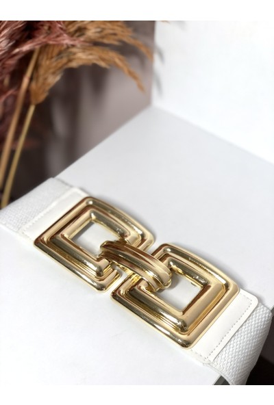 Karayel Collection Kare Gold Tokalı Lastikli Kemer