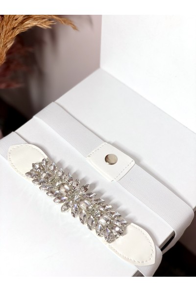 Taşlı Lastikli Kemer