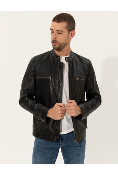 Pierre Cardin Erkek Siyah Deri Mont-Kaban