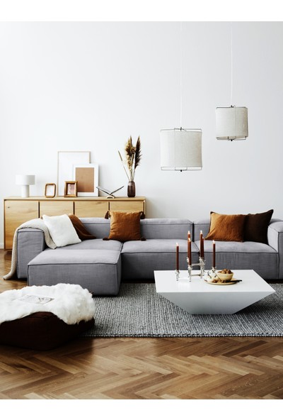 Eriza Home Relax Soft Standart 4 Modül Köşe Takımı Gri Keten 122 Eriza Home Relax Soft Standart 4 Modül Köşe Takımı Gri Keten 122