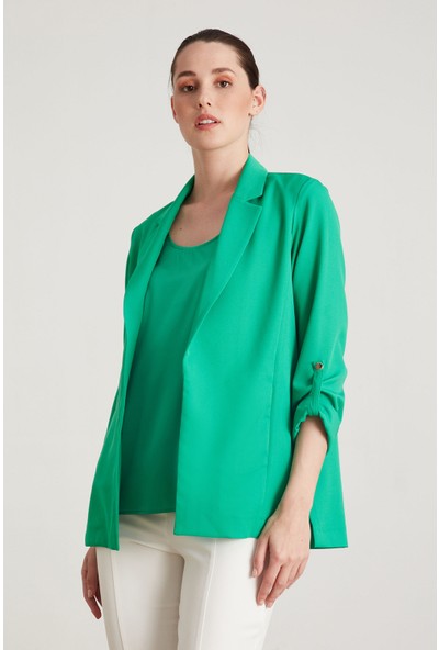 Rahat Kesim Ceket - Yeşil