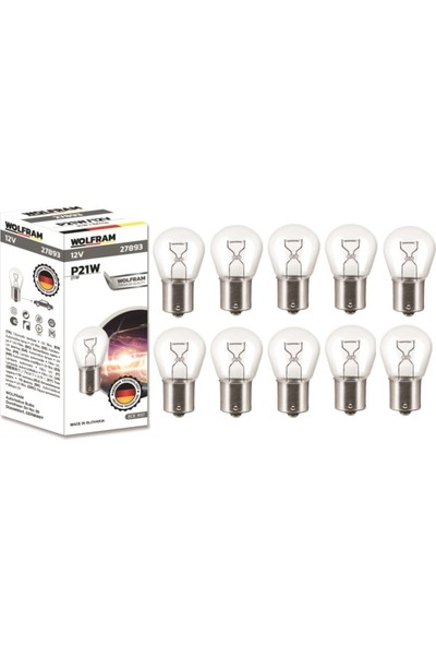 Wolfram P21W 93 Ampul 10'lu
