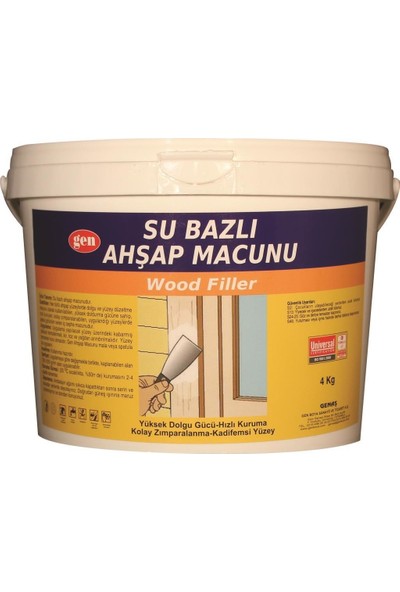 Gen Wood Filler Su Bazlı Ahşap Kapı Macun Gen Wood Filler Su Bazlı Ahşap Kapı Macun