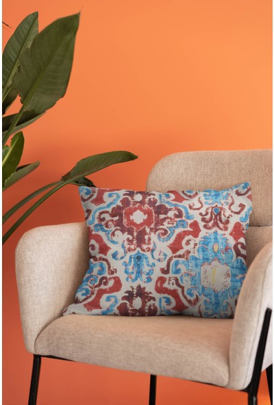 Favora 2'li Lüks Soft Desenli Kırlent Kılıfı 40 x 40 Cm - Mavi