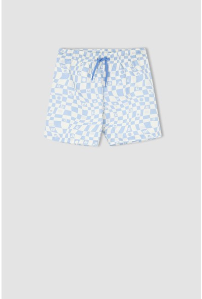 DeFacto Erkek Çocuk Defacto Fit Desenli Yüzme Şortu X3368A622SM