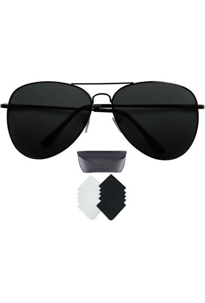 HGüneyli Homecare Polarize Uv Aviator Black Çerçeve Unisex Güneş Gözlüğü 714864