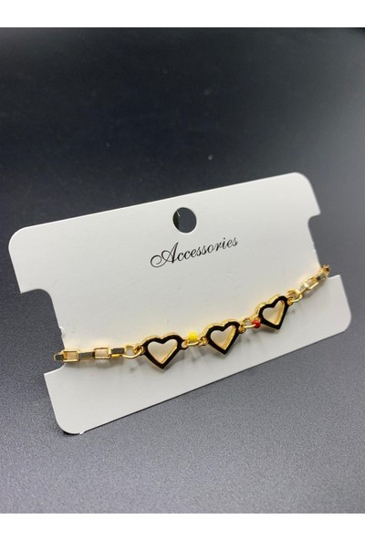 Bujiteri Dükkanı Gold Zincirli Küçük Kalp Figürlü Bileklik