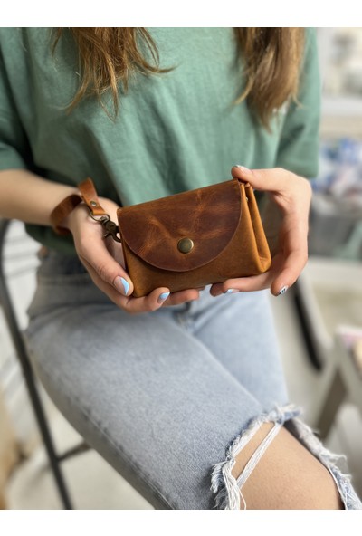 Brown Art Craft Brownartcraft Hakiki Deri Akordiyon Kol Askılı Cüzdan