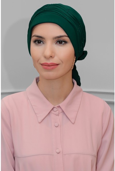 Hürrem Bone Zümrüt Pratik Hazır Geçmeli Tesettür Bone Sandy Kumaş Incili Pileli Nervürlü Güllü 1805_37 Hürrem Bone Zümrüt Pratik Hazır Geçmeli Tesettür Bone Sandy Kumaş Incili Pileli Nervürlü Güllü 1805_37