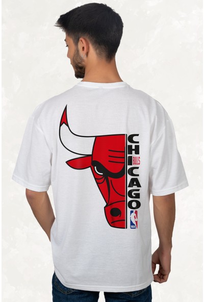 Lambadu Bull Figür Baskılı Oversize T-Shirt