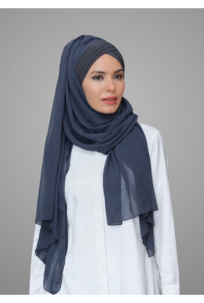 Hürrem Bone Füme Pratik Hazır Geçmeli Bone Şal Şifon Kendinden Topuzlu Üç Bantlı 1451_25 Hürrem Bone Füme Pratik Hazır Geçmeli Bone Şal Şifon Kendinden Topuzlu Üç Bantlı 1451_25