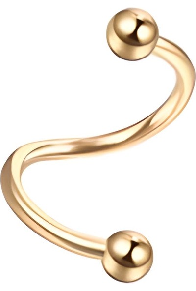Medblack Jewelry 316L Cerrahi Çelik Spiral Model Top Uçlu Helix Kıkırdak Piercing