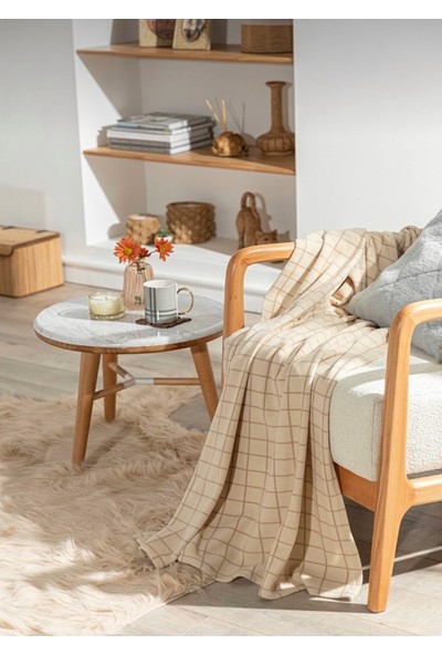 Voile Square Çizgili Tv Battaniyesi 120X170 cm English Home