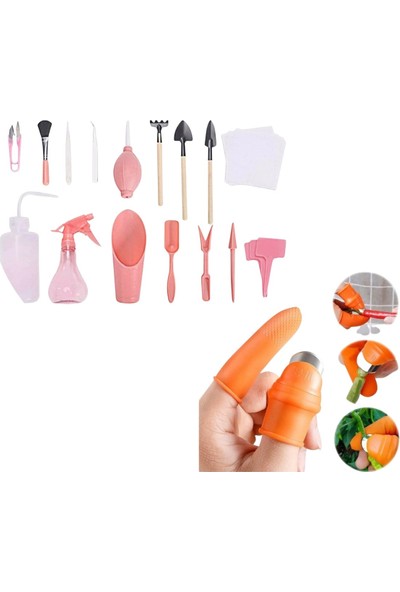 Buffer Silikon Parmak Koruyucu Meyve Toplama Aracı Bahçe Kesme Bıçak Eldiveni Ve 16 Parça Minyatür Bahçe Aletleri Seti Bitki Ekim Ve Bakım Seti Buffer Silikon Parmak Koruyucu Meyve Toplama Aracı Bahçe Kesme Bıçak Eldiveni Ve 16 Parça Minyatür Bahçe Aletleri Seti Bitki Ekim Ve Bakım Seti