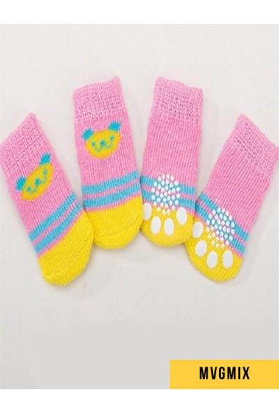 MvgMix Kedi Köpek Evcil Hayvan Çorabı Kaydırmaz Nefes Alabilen Örme Çorap