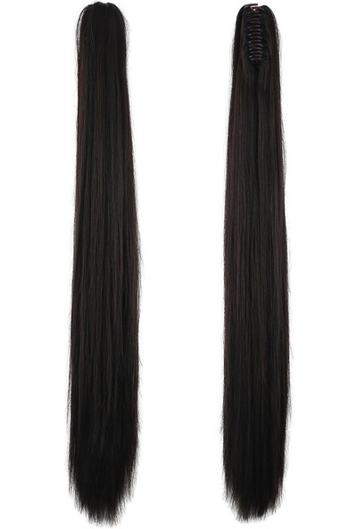 Daha Yok Mu Tokalı Düz At Kuyruğu - Kahverengi