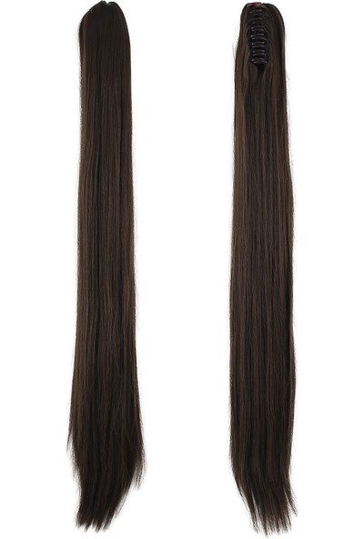 Daha Yok Mu Tokalı Düz At Kuyruğu - Açık Kahve