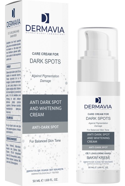 Dermavia Cilt Lekelerine Karşı ve Beyazlatıcı Bakım Kremi 50 ml
