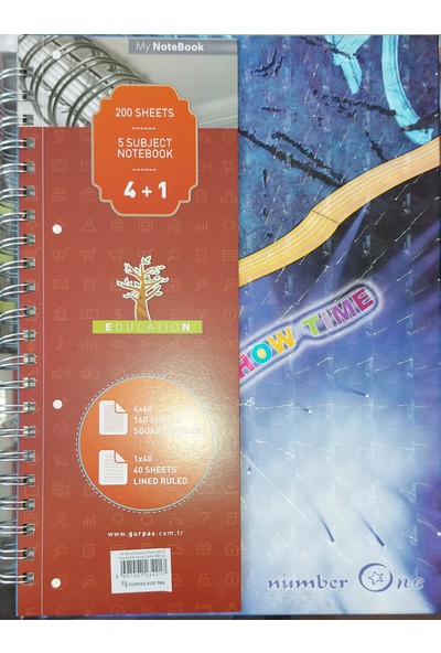 Gürpaş 4+1 Bölümlü Defter
