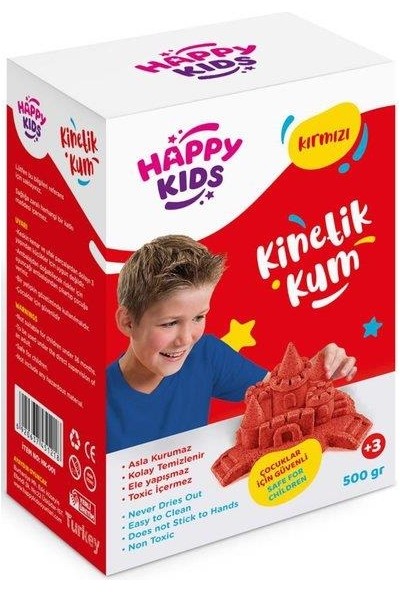 Happy Kids Kinetik Kum 500 gr Kırmızı Happy Kids Kinetik Kum 500 gr Kırmızı