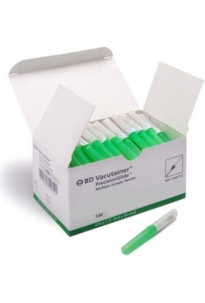 BD Blc Grup Medikal-Bd 360213 Vacutainer Vakumlu Kan Alma Iğnesi 21 G Yeşil 100 Adet BD Blc Grup Medikal-Bd 360213 Vacutainer Vakumlu Kan Alma Iğnesi 21 G Yeşil 100 Adet