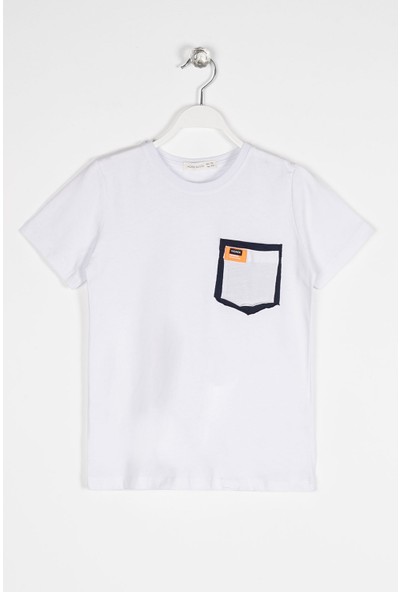 Zepkids Erkek Çocuk Fashion Baskı Cep Detaylı Tshirt 9-12 Yaş