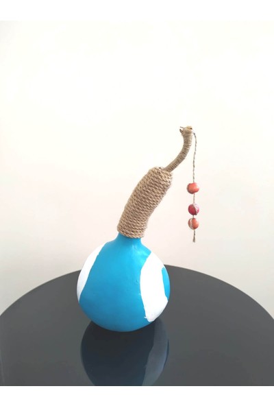 Hüma Tekstil Hasıripli Nazar Boncuk Desenli Dekoratif Su Kabağı Hüma Tekstil Hasıripli Nazar Boncuk Desenli Dekoratif Su Kabağı
