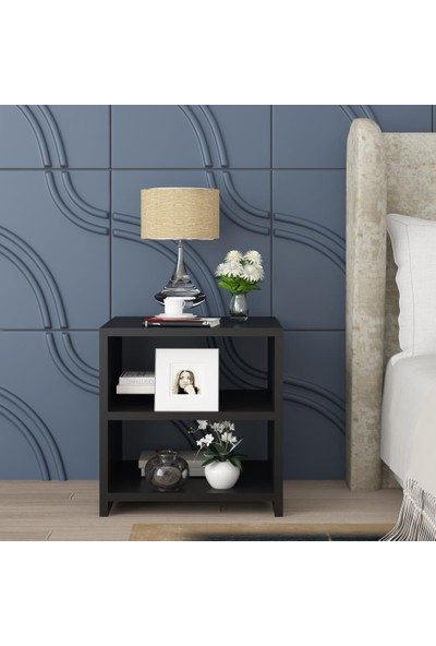 Era Home Erahome Bölmeli Yatak Odası Komodini Siyah