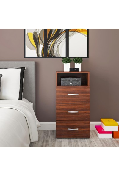 Era Home Erahome 3 Çekmeceli Tek Bölmeli Şifonyer Ceviz Era Home Erahome 3 Çekmeceli Tek Bölmeli Şifonyer Ceviz