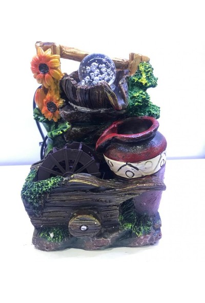 Casabien Renkli LED Işıklı Dekoratif Su Değirmeni