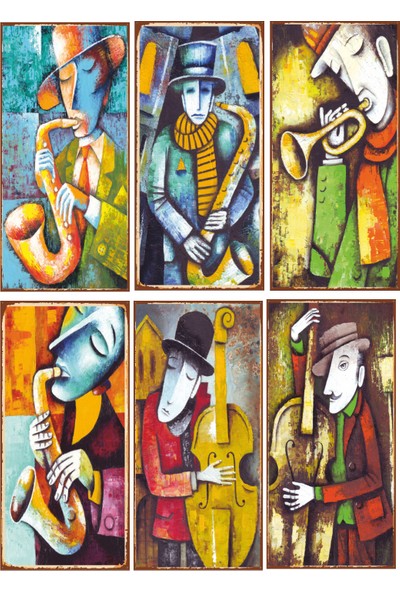 Hayat Poster Nefesliler ve Yaylılar Sanatsal 6lı Mini Ahşap Poster Seti Hayat Poster Nefesliler ve Yaylılar Sanatsal 6lı Mini Ahşap Poster Seti