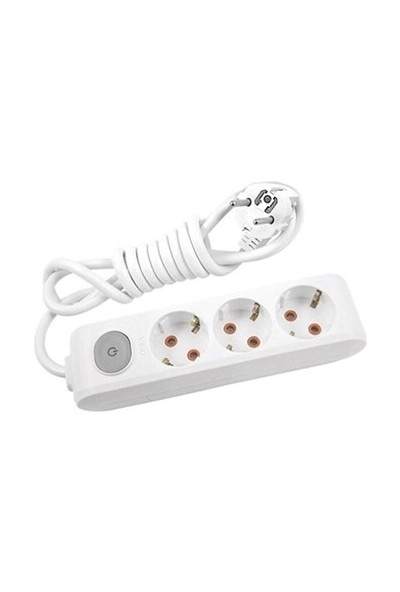 Viko Üçlü Priz Anahtarlı Topraklı 3 mt Kablolu Çocuk Korumalı Viko Üçlü Priz Anahtarlı Topraklı 3 mt Kablolu Çocuk Korumalı