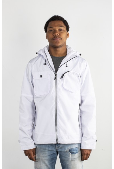 Five Pocket Erkek Yağmurluk - Beyaz Five Pocket Erkek Yağmurluk - Beyaz