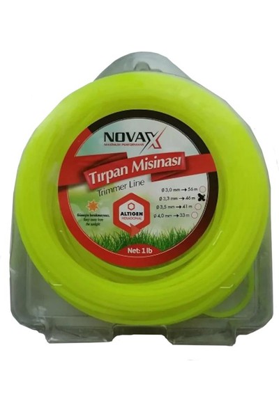 Asil Metal Novax Tırpan Misina Altıgen 3.3 mm 46 Mt. Asil Metal Novax Tırpan Misina Altıgen 3.3 mm 46 Mt.