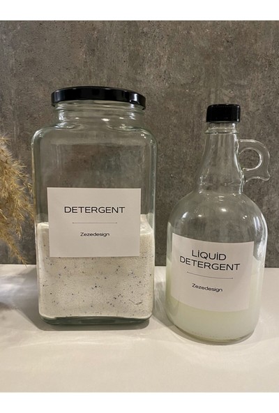 Deterjan Kavanozu 3000ML ve Galon Sıvı Deterjan Şişesi 1000ML Cam Deterjan Kavanozu 3000ML ve Galon Sıvı Deterjan Şişesi 1000ML Cam