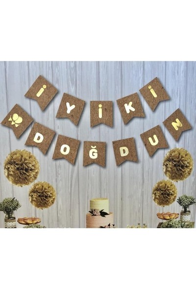 Beysüs Kraft Karton Üzeri Gold Altın Sarısı Yaldızlı Iyiki Doğdun Yazılı Doğum Günü Partisi Yazı Banner Süs Beysüs Kraft Karton Üzeri Gold Altın Sarısı Yaldızlı Iyiki Doğdun Yazılı Doğum Günü Partisi Yazı Banner Süs